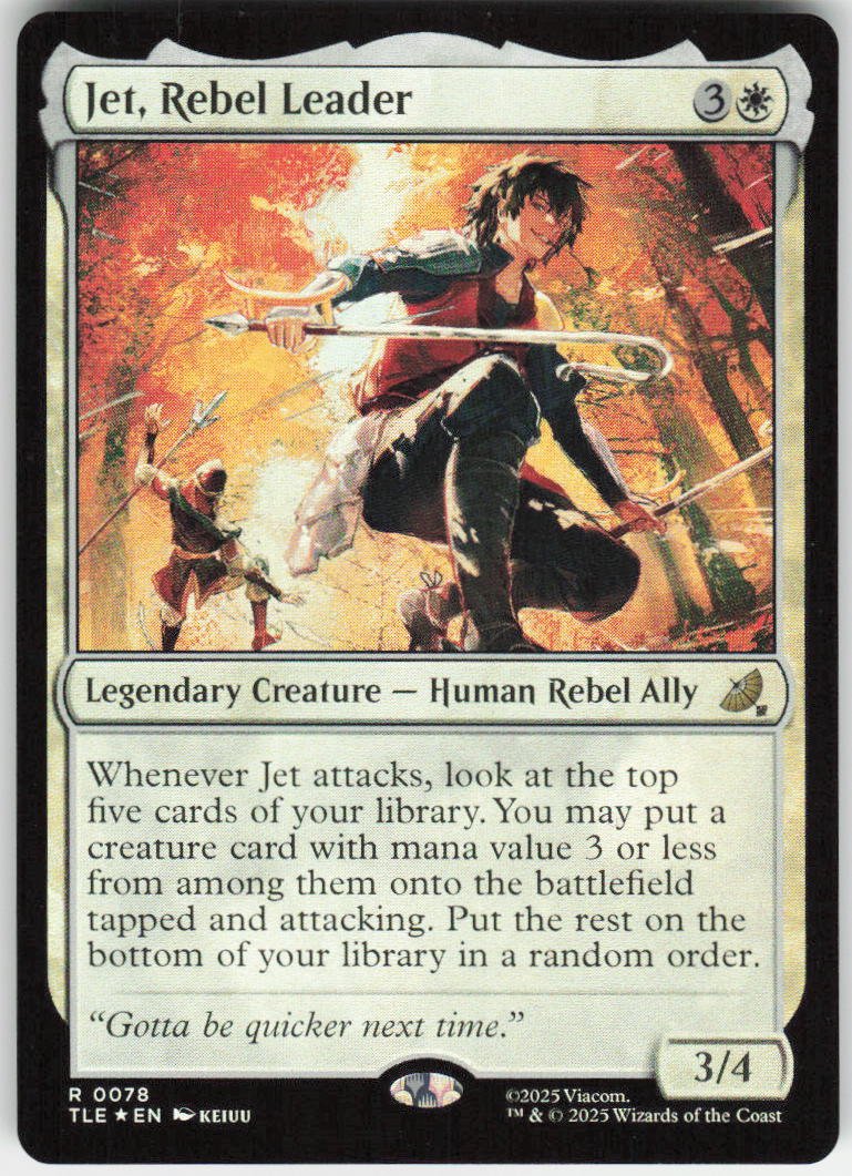 Jet, Rebel Leader (Foil) R Avatar: The Last Airbender: Eternal-Legal 78 ...