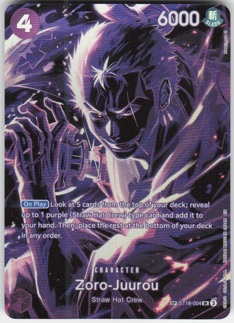 Zoro-Juurou (SP) SR Legacy of the Master ST18-004 NM – Raptor Games