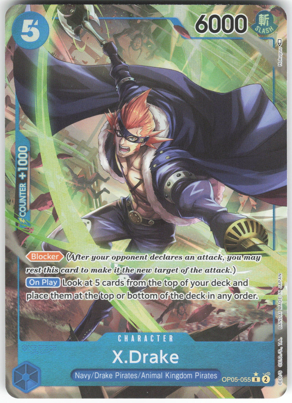 X.Drake (Alternate Art) R Awakening of the New Era OP05-055 NM – Raptor ...