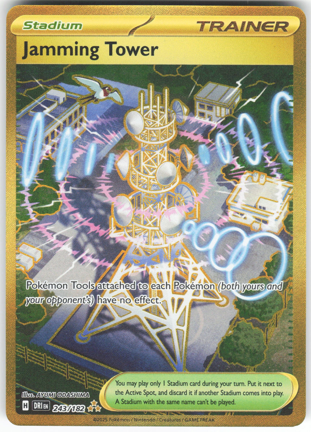 Jamming Tower Hyper Rare SV10: Destined Rivals 243/182 NM – Raptor Games