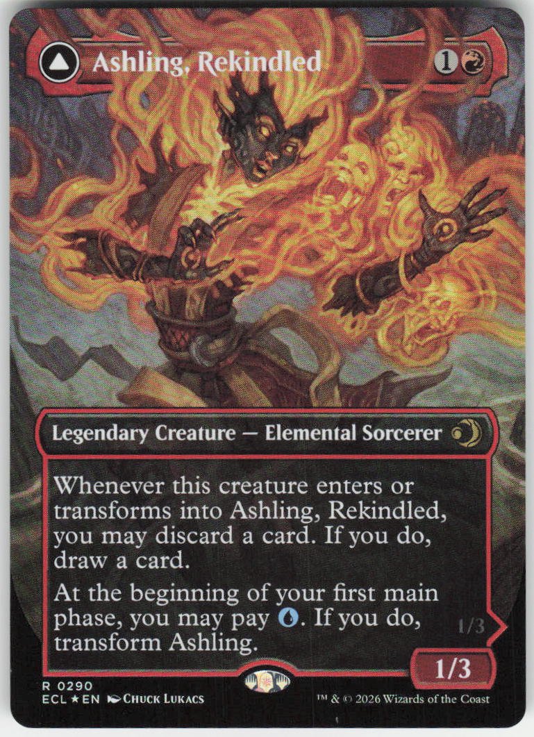 Ashling, Rekindled (Borderless Foil) R Lorwyn Eclipsed 290 NM – Raptor ...