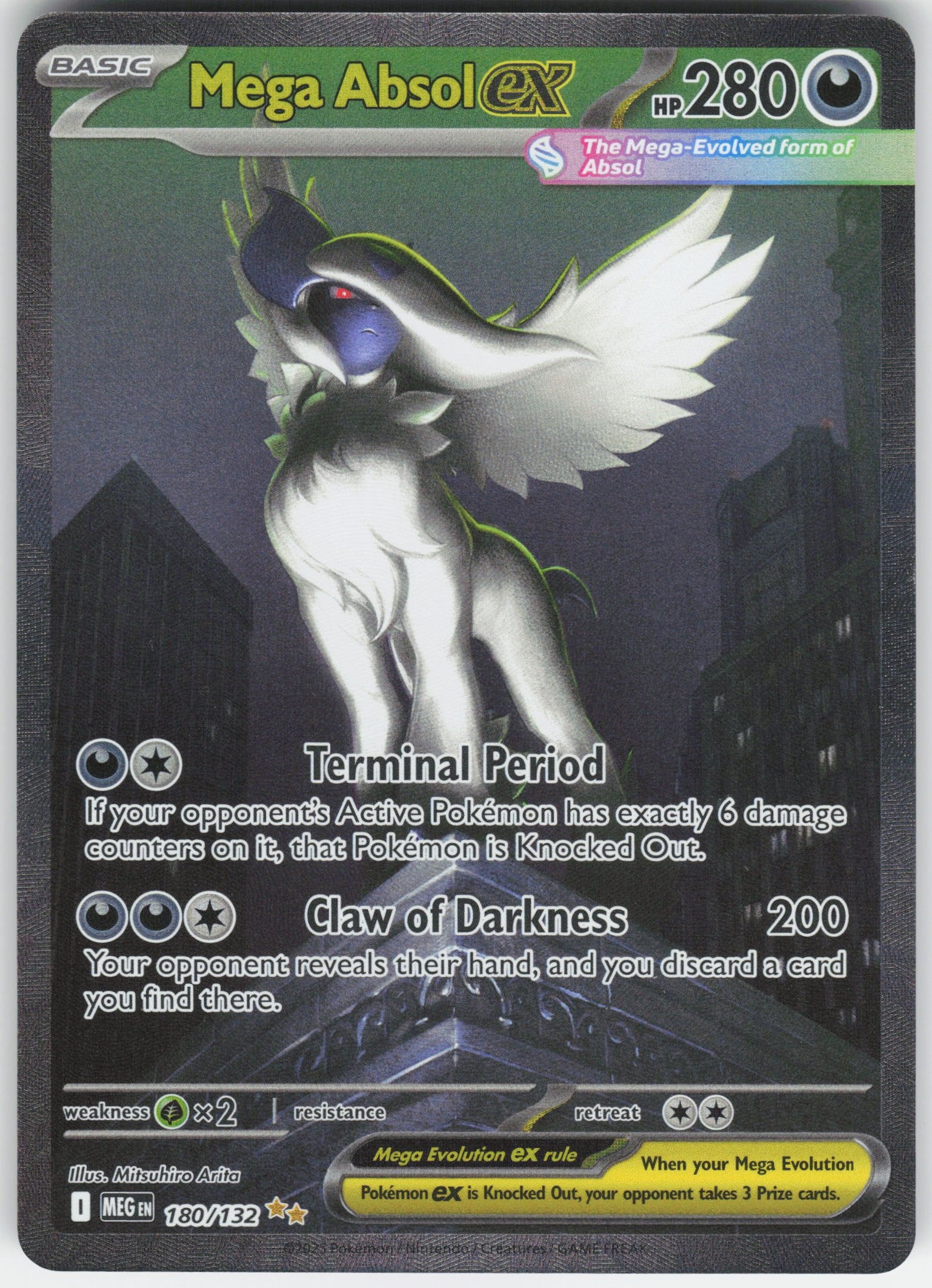 Mega Absol ex - Special Illustration Rare ME01: Mega Evolution 180/132 ...