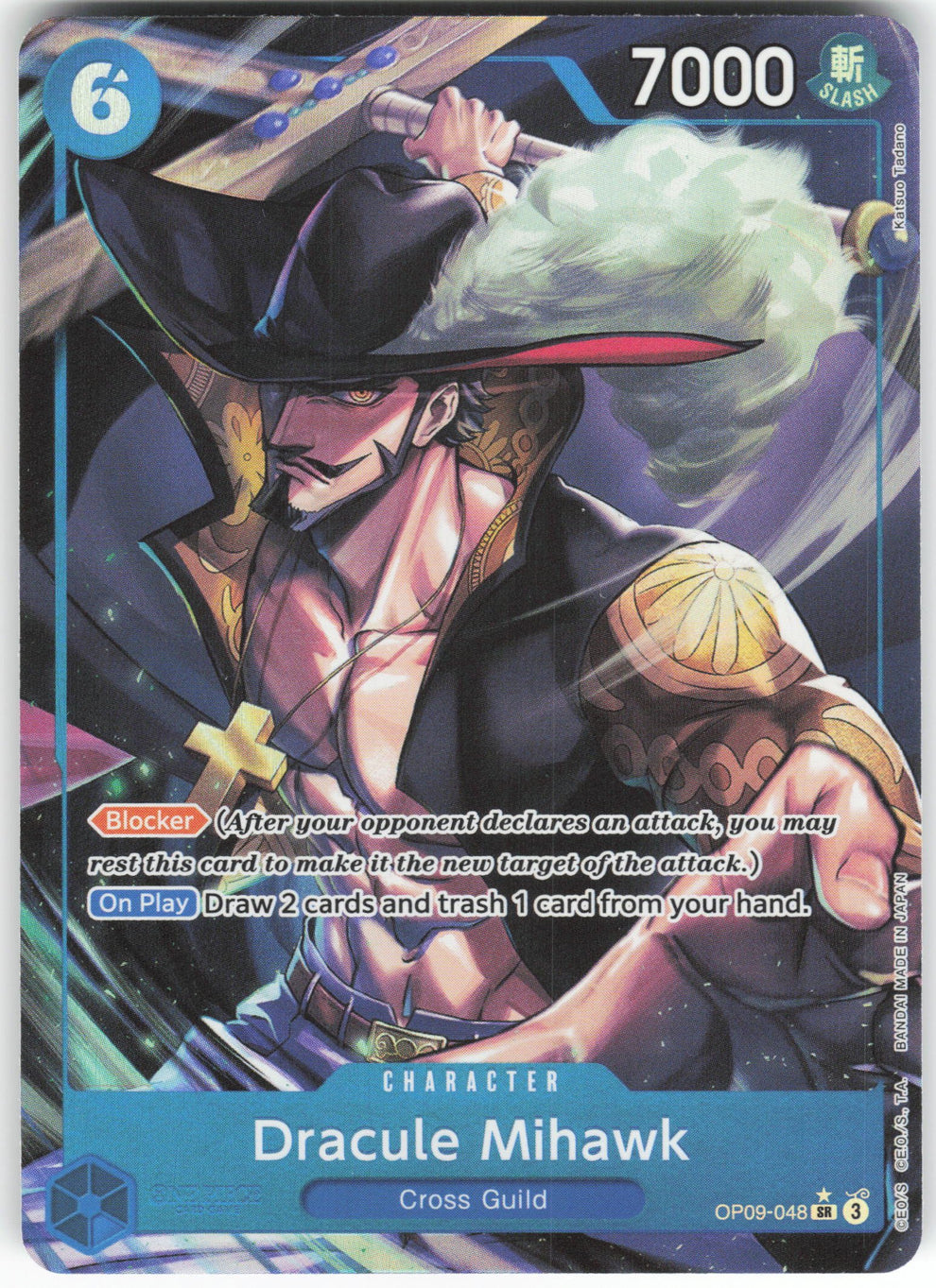 Dracule Mihawk (Parallel) SR Emperors in the New World OP09-048 NM ...