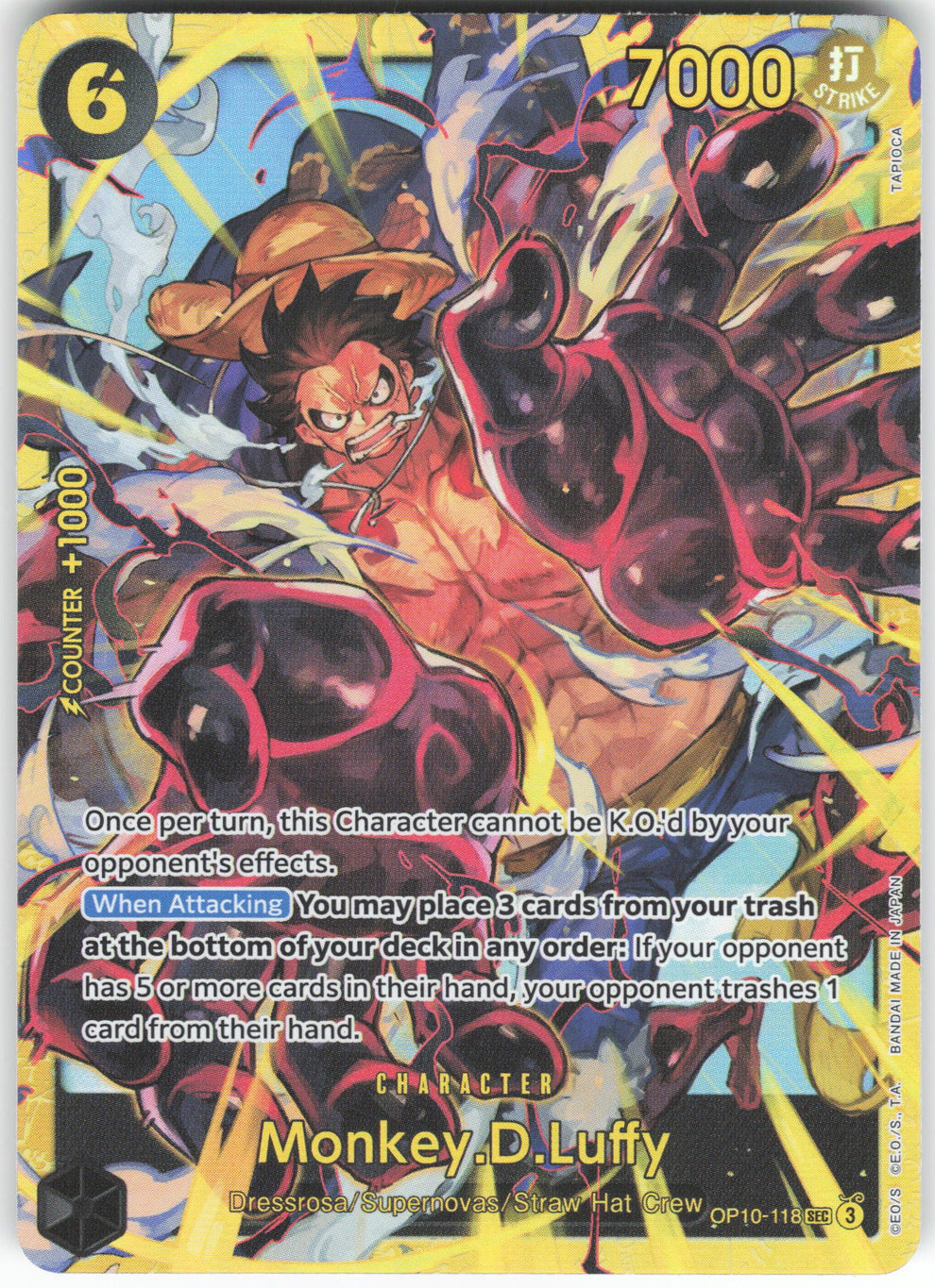 Monkey.D.Luffy (118) SEC Royal Blood OP10-118 NM – Raptor Games