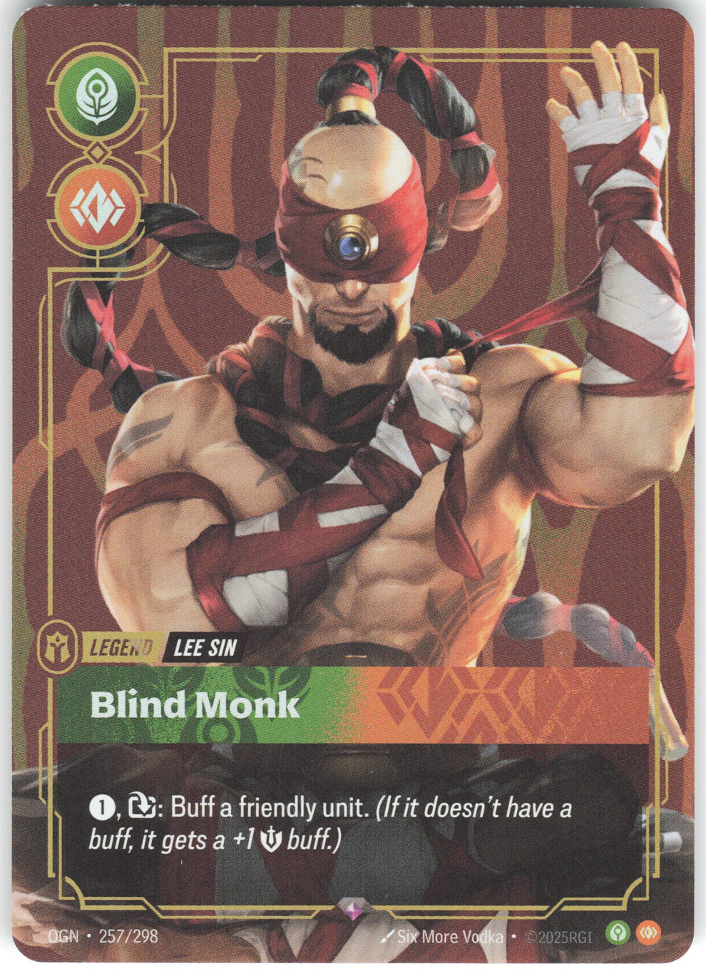 Lee Sin - Blind Monk Rare Origins 257/298 NM – Raptor Games