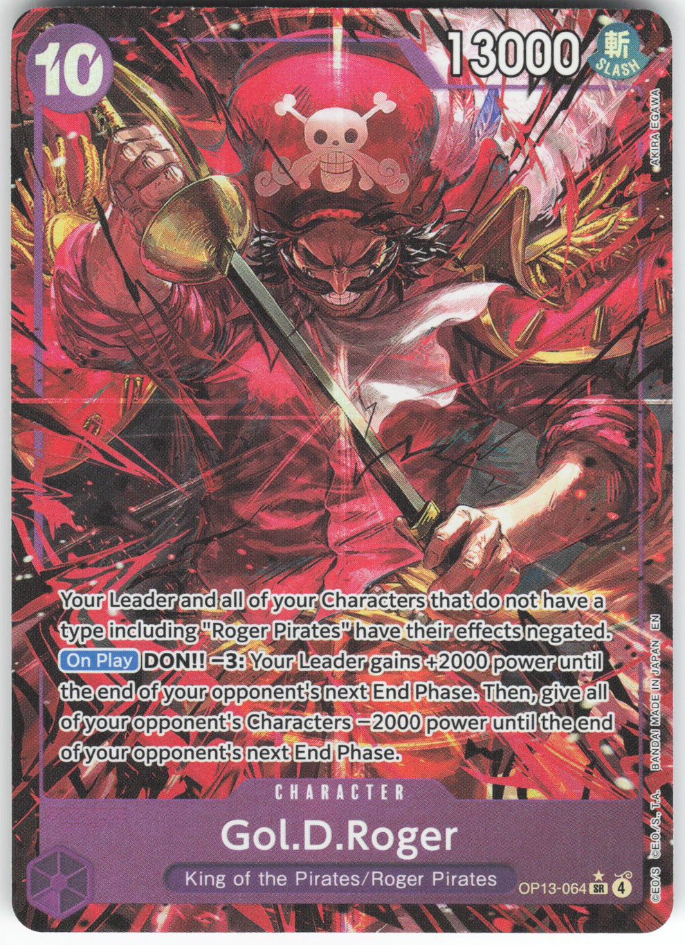 Gol.D.Roger (064) (Alternate Art) SR Carrying On His Will OP13-064 NM ...