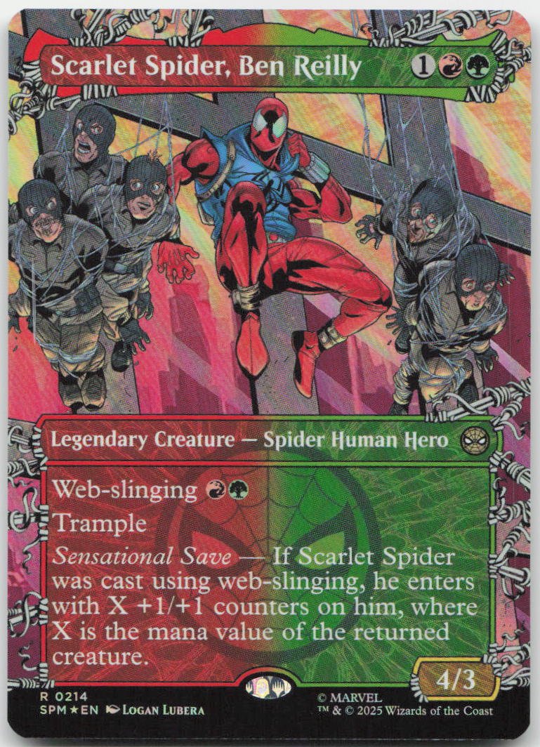 Scarlet Spider, Ben Reilly (Borderless) R Marvel's Spider-Man 214 NM ...