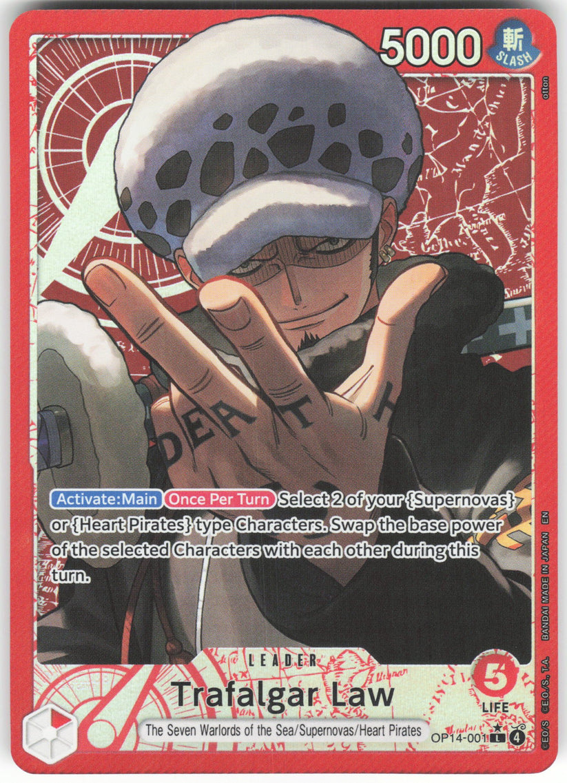 Trafalgar Law - (Alternate Art) L The Azure Sea's Seven OP14-001 NM ...