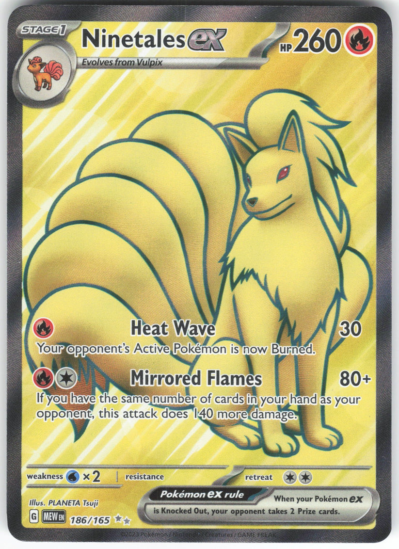 Ninetales ex - Ultra Rare SV: Scarlet & Violet 151 186/165 NM – Raptor ...
