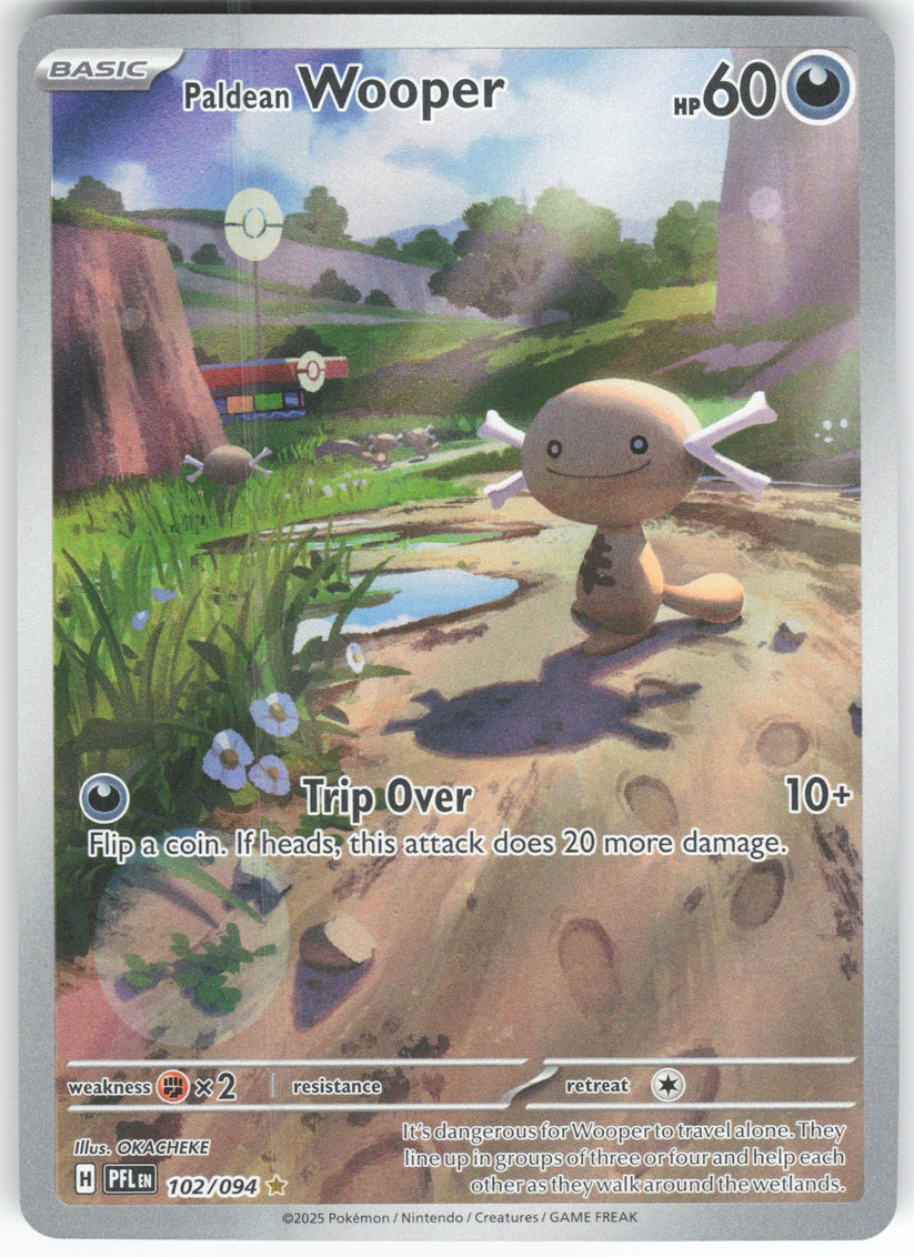 Paldean Wooper Illustration Rare ME02: Phantasmal Flames 102/094 NM ...