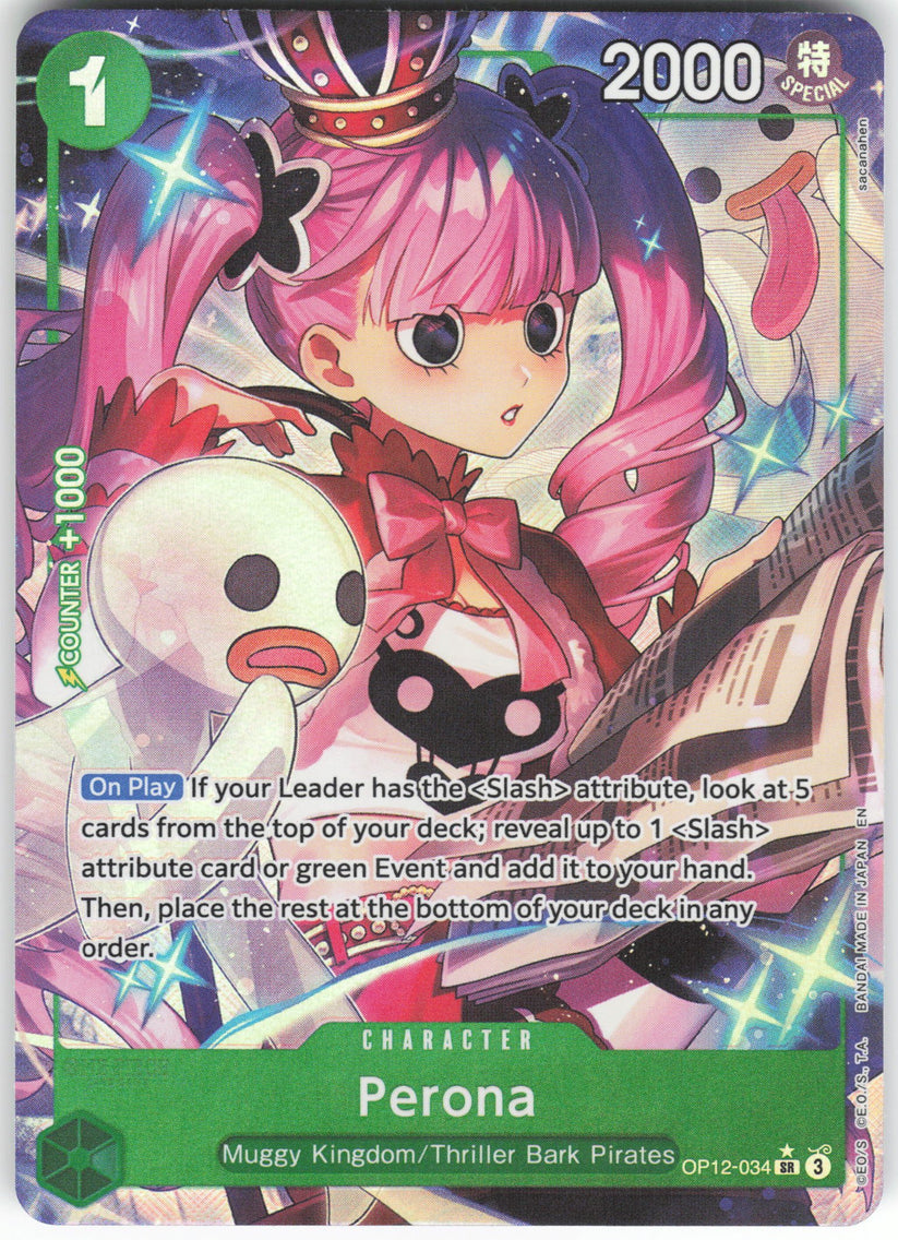 Perona (Alternate Art) SR Legacy of the Master OP12-034 NM – Raptor Games