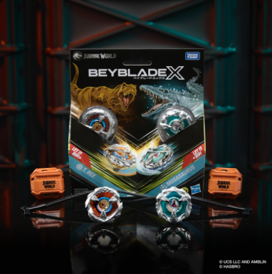 Beyblade X Jurassic World Collab T. Rex vs. Mosasaurus – Raptor Games